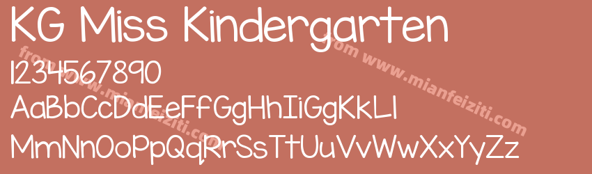 KG Miss Kindergarten字体免费下载-KG Miss KindergartenRegular在线预览-KG Miss ...