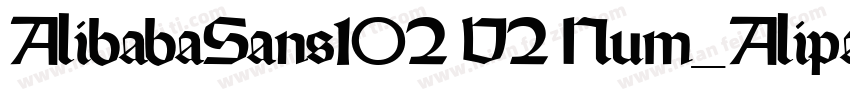 AlibabaSans102 V2 Num_Alipay Md免费下载-在线字体预览转换 - 免费字体网