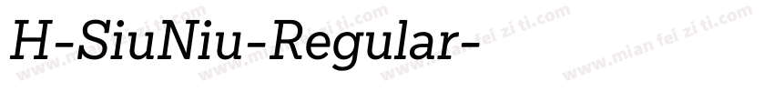 H-SiuNiu-Regular免费下载-在线字体预览转换 - 免费字体网