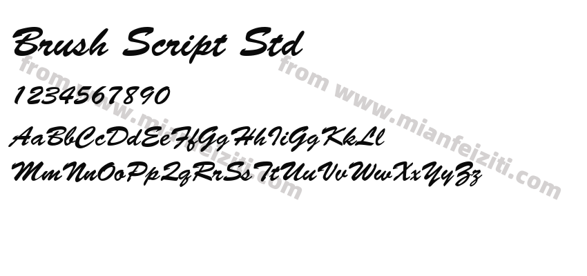 Brush Script Std字体免费下载-Brush Script StdRegular在线预览和转换生成器-免费字体网